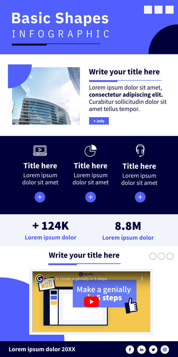 Grundlegende formen infografik | Vorlagen von Genially